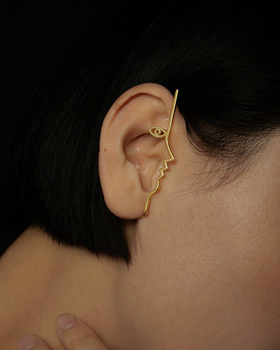 Dina Ear Cuff In Gold Vermeil Mara Paris