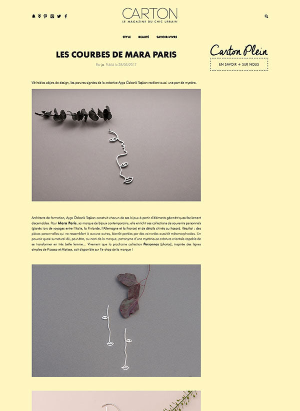 Carton Magazine Highlights Mara Paris' Personas Collection and Line Dr