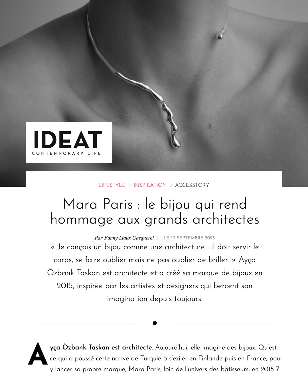 IDEAT Interviews Mara Paris, Discussing Design Philosophy and Inspirat