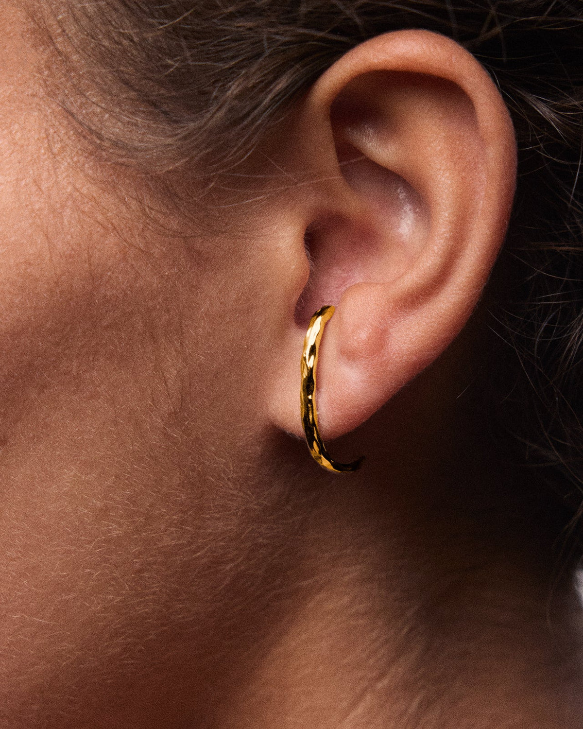Celestial Slim Earrings In 18 K Gold Vermeil – Mara Paris