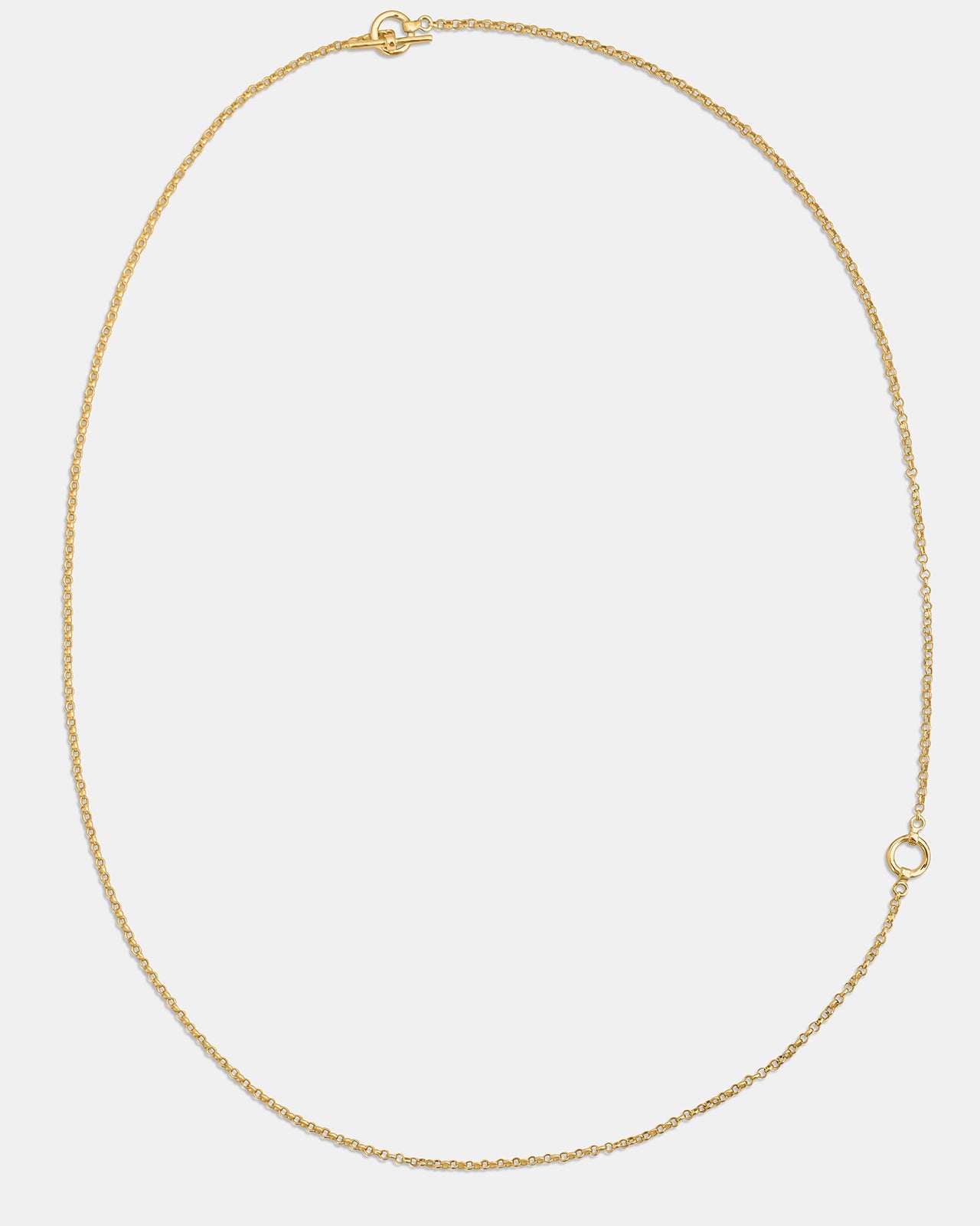 Toggle Clasp Chain Necklace In Gold Vermeil – Mara Paris